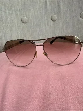 Jimmy Choo | Accessories | Jimmy Choo Gold Frame Sunglasses With Brown ...